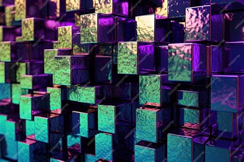 Abstract Background With Structure Of Cubes Colorful Cubes Texture For Technology Backdrop