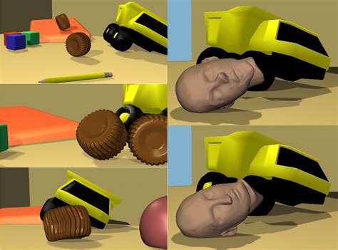 soft object interaction in a dynamic scene deformable objects roll and