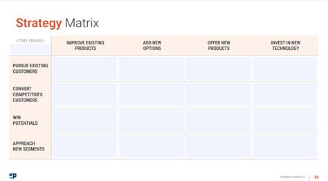 Focus Action Guide Strategy Matrix