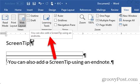 How To Work With Screentips In Microsoft Word