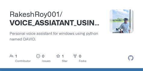 Github Rakeshroy001voiceassiatantusingpython Personal Voice