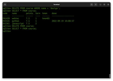 Kom Igång Med Sql Och Databasen Sqlite Med Terminalklienten Sqlite3