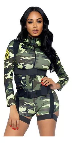 Disfraz De Mujer Policía Para Cosplay Camuflaje Sexy Cuotas Sin Interés