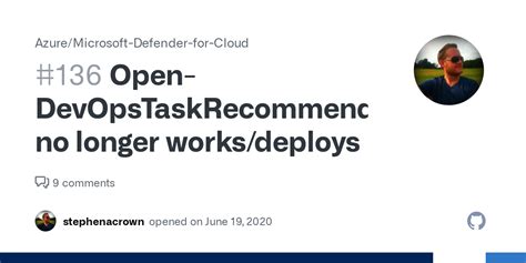 Open DevOpsTaskRecommendation No Longer Works Deploys Issue Azure Microsoft Defender