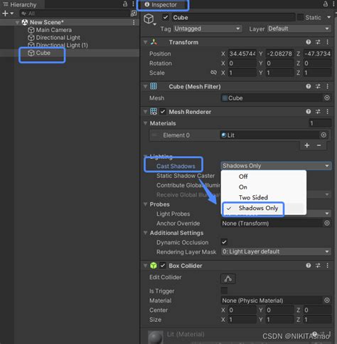 unity如何设置模型仅烘焙阴影 unity 阴影烘焙 csdn博客
