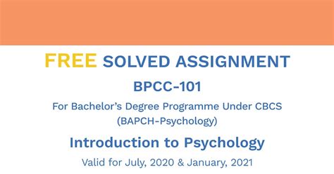 IGNOU BPCC Free Solved Assignment
