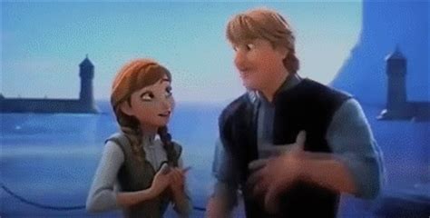 Anna And Kristoff Kiss Scene Frozen On Make A Gif