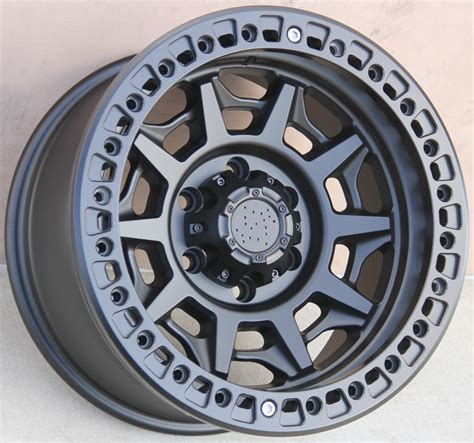 Toyota Wheels P694 17x8 6x1397 Matte Black Forged Beadlock Fit 4runne