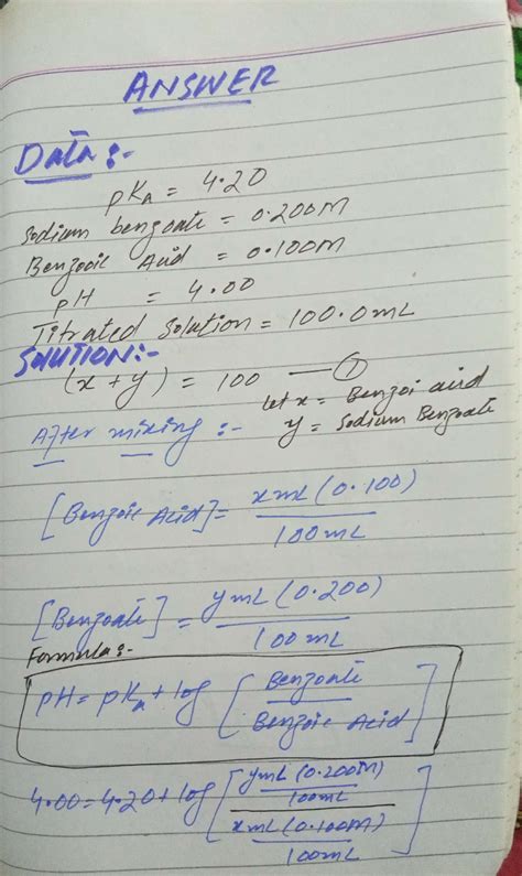 [solved] You Need To Prepare 100 0 Ml Of A Ph 4 00 Buffer Solution Using Course Hero
