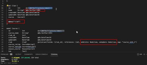 poc import db scheme via prisma to set up entities in a service