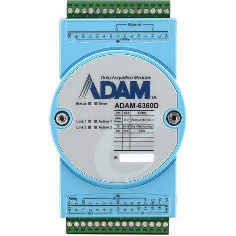 Adam 6360d Advantech Opc Ua Ethernet Io Modul Mit 8x Relais 14x Di Und 6x Do Bellequip