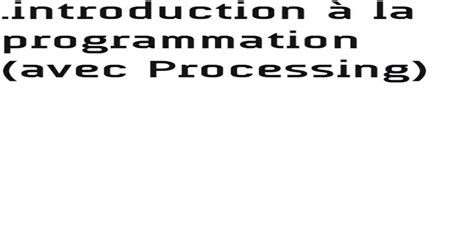 pdf introduction à la programmation avec processing dokumen tips