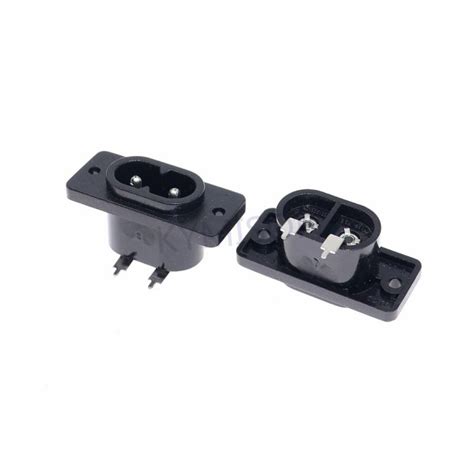 10ชิ้น ล็อต Iec320ช่องเสียบ C7 2พินแบบเต้าเสียบไฟสกรู Iec320 90องศาพร้อมช่องสกรู2 5a Ac 250v