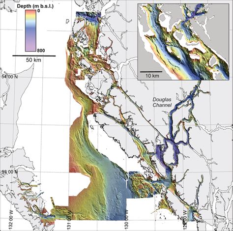 Multibeam Sonar Coverage That Was The Basis For The Study The Inset