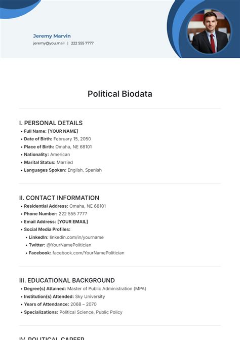 Free Biodata Templates To Edit Online And Print