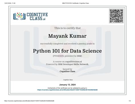 Mayank Kumar On Linkedin Pythoncertification Codingachievement