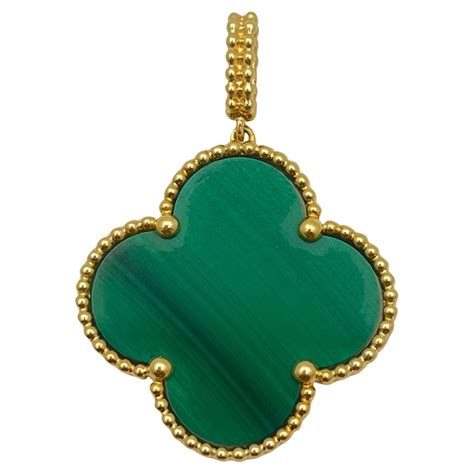 Van Cleef And Arpels 18k Gold Malachite Alternating Vintage Alhambra