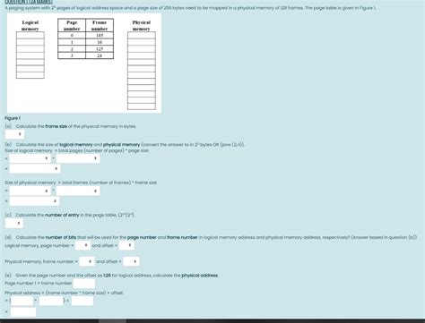 solved question 1 24 marks a paging system with 25 pages of