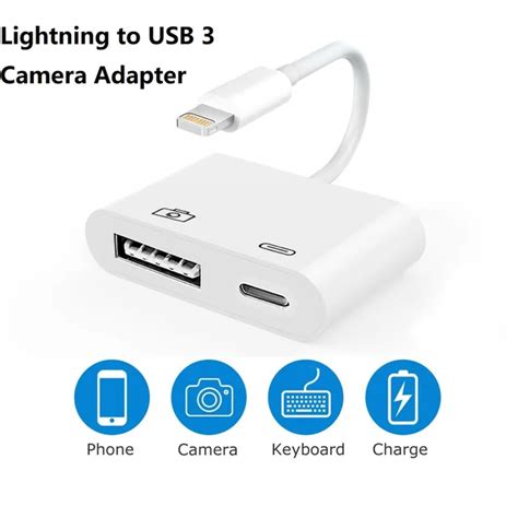 Aliexpress Com Buy Lightning To Usb Camera Adapter Lightning To Usb Female Otg Cable With