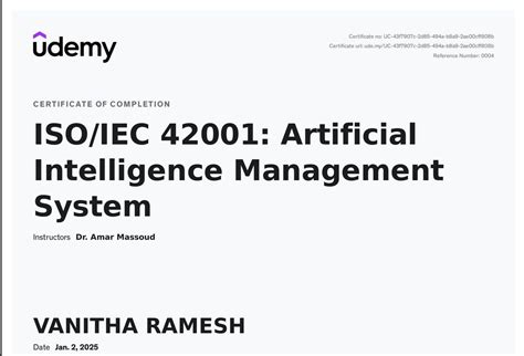 Thrilled To Share That I Successfully Completed The Isoiec 42001