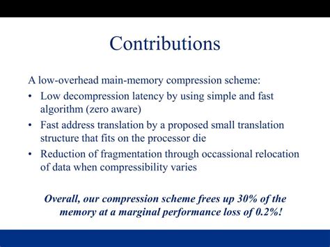 ppt a robust main memory compression scheme powerpoint presentation