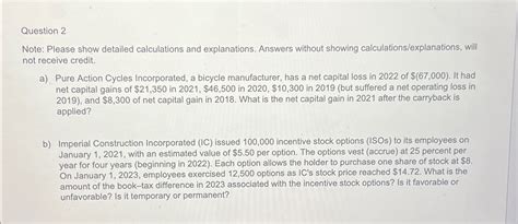 please show detailed calculations and explanations
