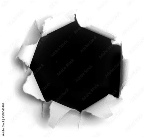 Fototapeta Ragged Hole Torn In Ripped Paper Royalty High Quality Free