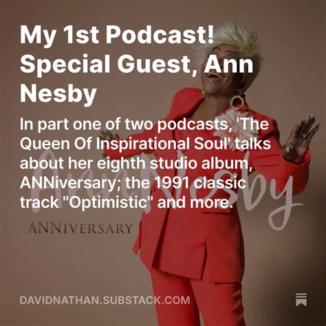 Ann Nesby Interviewpodcast May 2025