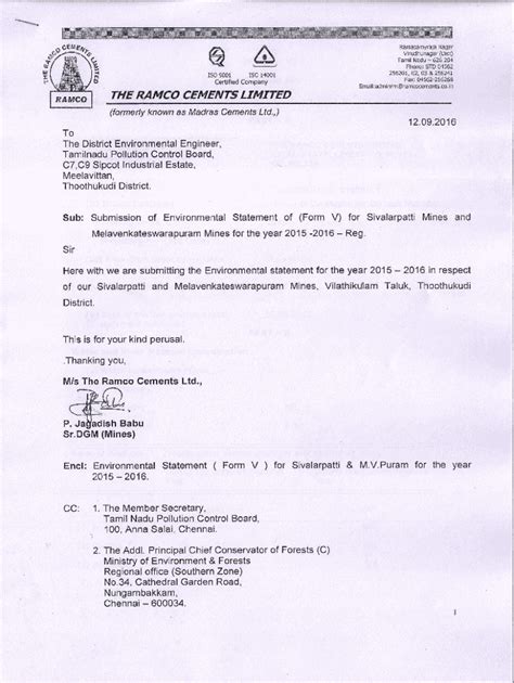 Fillable Online Fillable Online Annexure Environmental Statement Form