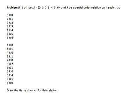 Solved Problem 5 1 ﻿pt ﻿let A 0123456 ﻿and R ﻿be