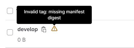 Invalid Tag Missing Manifest Digest When Exporting Nx Docker Image To Gitlab Docker Container