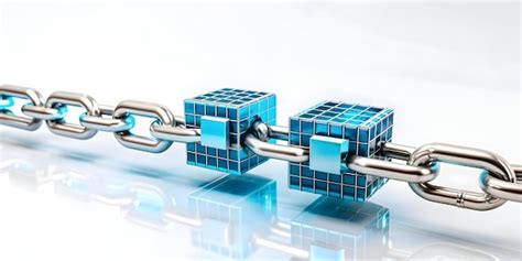 Abstract Ai Driven Blockchain Elements Vector Design Concept