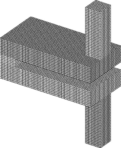 Numerical Grid Composed Of Five Matching Grid Blocks Shown At H Download Scientific Diagram