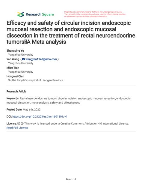 Pdf Efficacy And Safety Of Circular Incision Endoscopic Mucosal Resection And Endoscopic