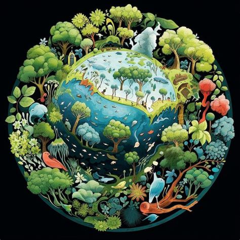 Premium Photo Global Greenery Earth Day Poster Delight
