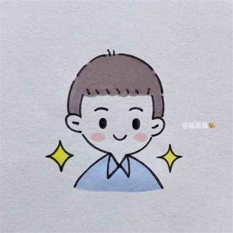 画平头小男孩五官简笔画（漂亮11张） 简笔画图片大全