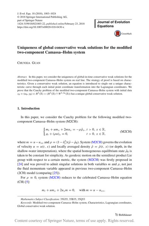 Uniqueness Of Global Conservative Weak Solutions For The Modified Two Component Camassaholm