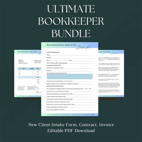 Bookkeeping Business New Client Bookkeeping Contract Invoice