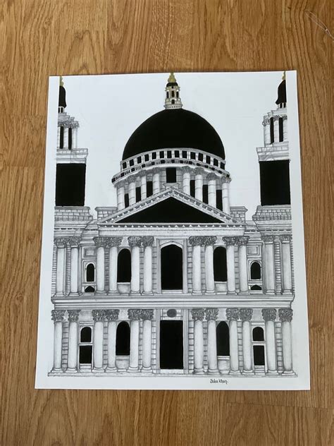 Stpauls Cathedral In London Pencil Drawings Easy Art Sketches