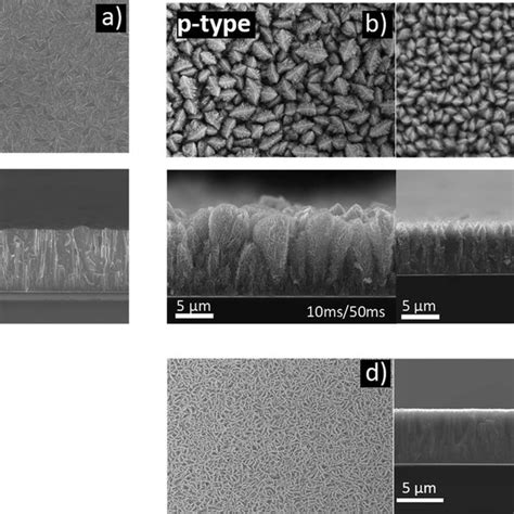 Scanning Electron Microcopy Top View And Cross Sections Of Bi 2 Te X Download Scientific