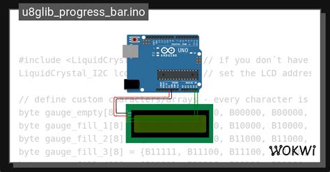 U Glib Progress Bar Ino Copy Wokwi ESP STM Arduino Simulator