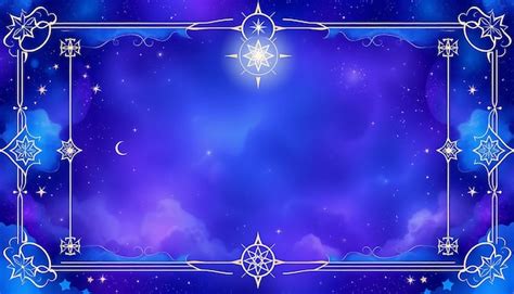 Celestial Theme Layout Screen For A Spiritual Streamer With Mystical Blue Game Interface Designs