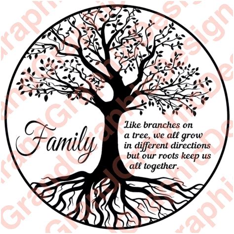 Family Tree Roots We All Grow In Different Directions JPEG SVG PNG Etsy