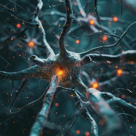 Neural Networks Of The Human Brain 3d Illustration Of Abstract Nerve Centers Electrical