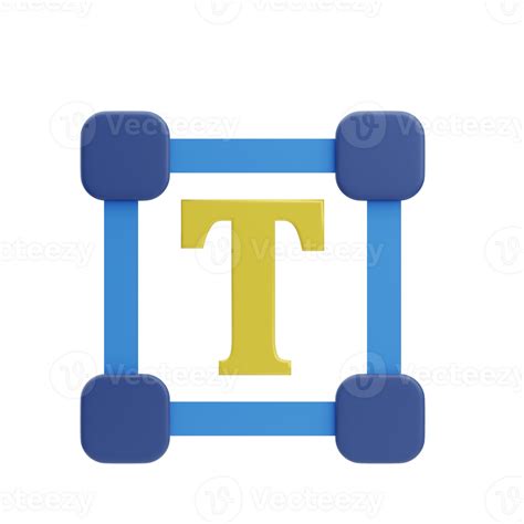 3d Text Tool Icon Illustration Render 52011581 Png