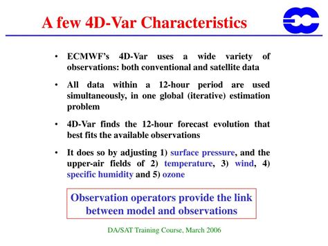 Ppt Observation Operators In Variational Data Assimilation Powerpoint