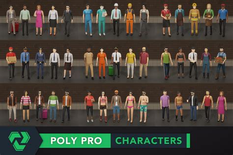 Poly Pro Characters Low Poly Assets 3d 人形角色 Unity Asset Store
