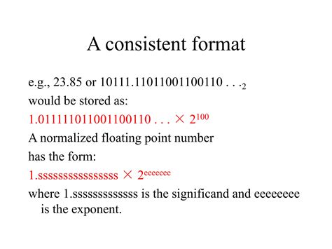 Number System Floating Point Representationppt Physics Science