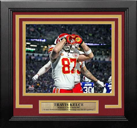 Travis Kelce In Action Kansas City Chiefs 8 X 10 Framed Football
