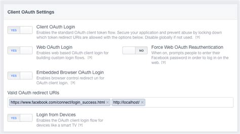 facebook connect oauth redirect uri url for hybrid app on ionic